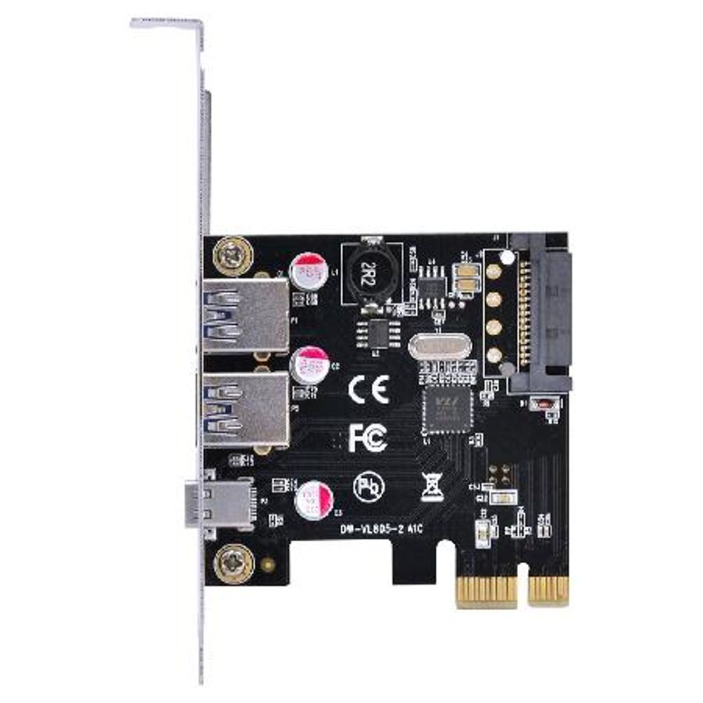 Placa Usb Com 2 Usb 3.0 + Usb Tipo C / Type C 3.1 Pci Express Pci-E X1 ...